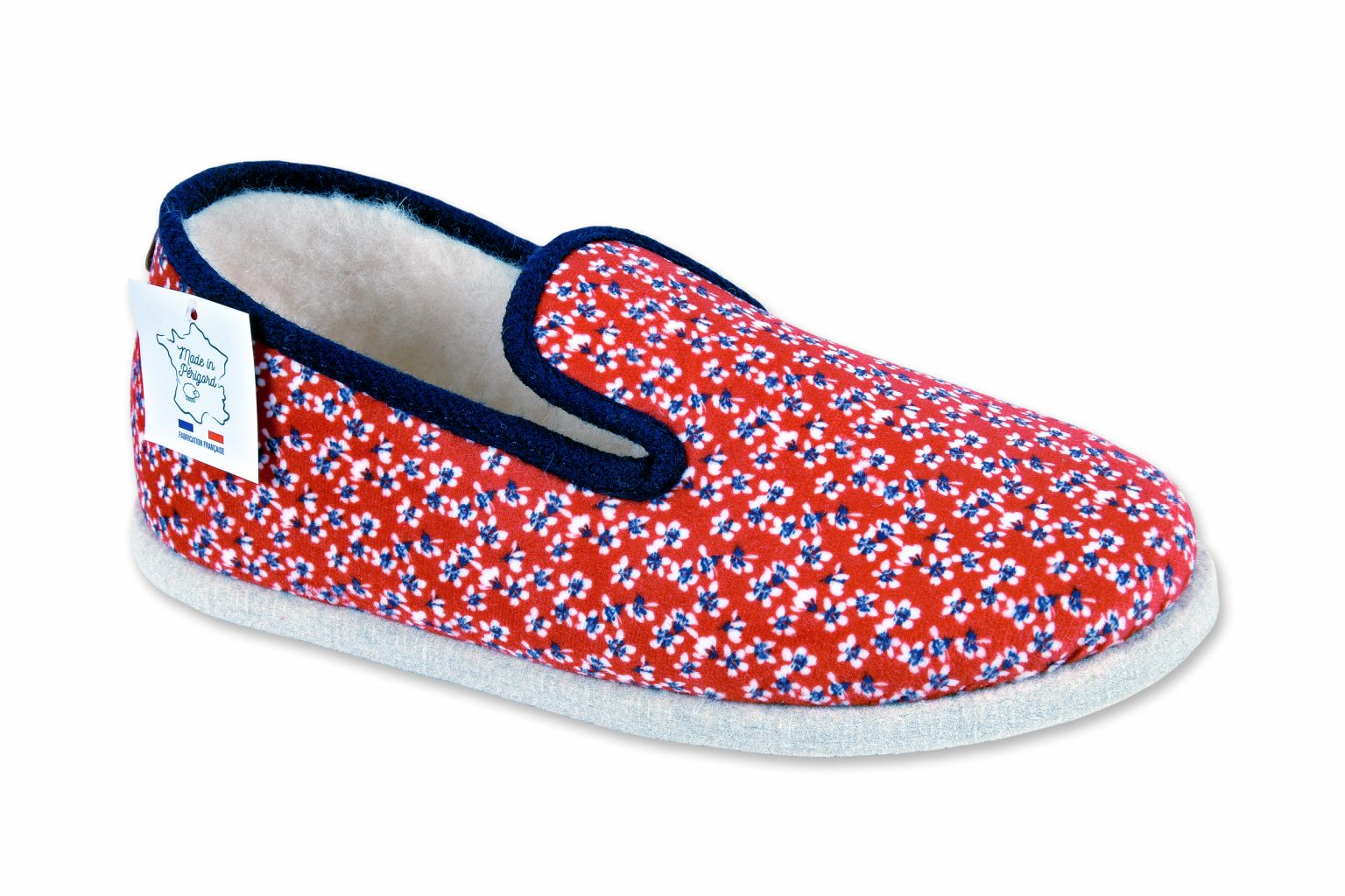 Charentaise "Chausse Mouton" - femme – rouge - « modèle Liberty ...