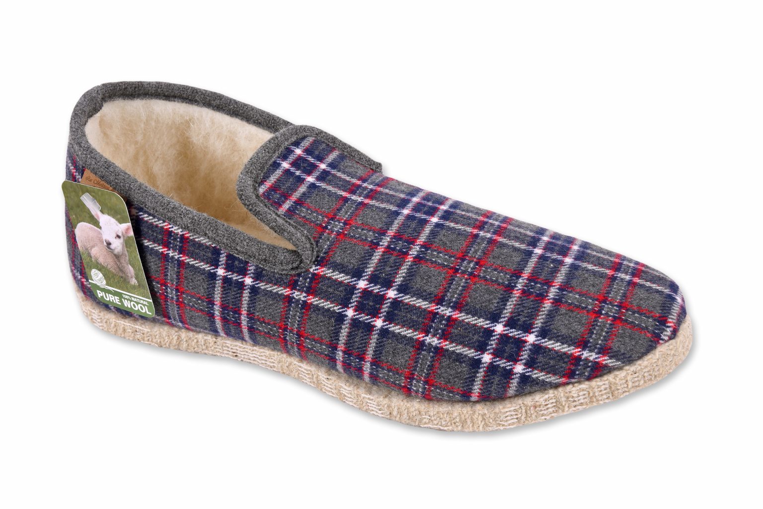 Chausson écossais "La Maison de l'Espadrille" - homme – gris – "modèle ...